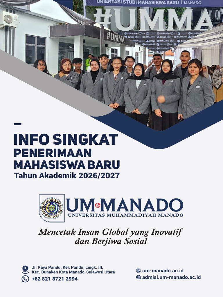 Penerimaan Mahasiswa Baru UM Manado 2026/2027 | PDF