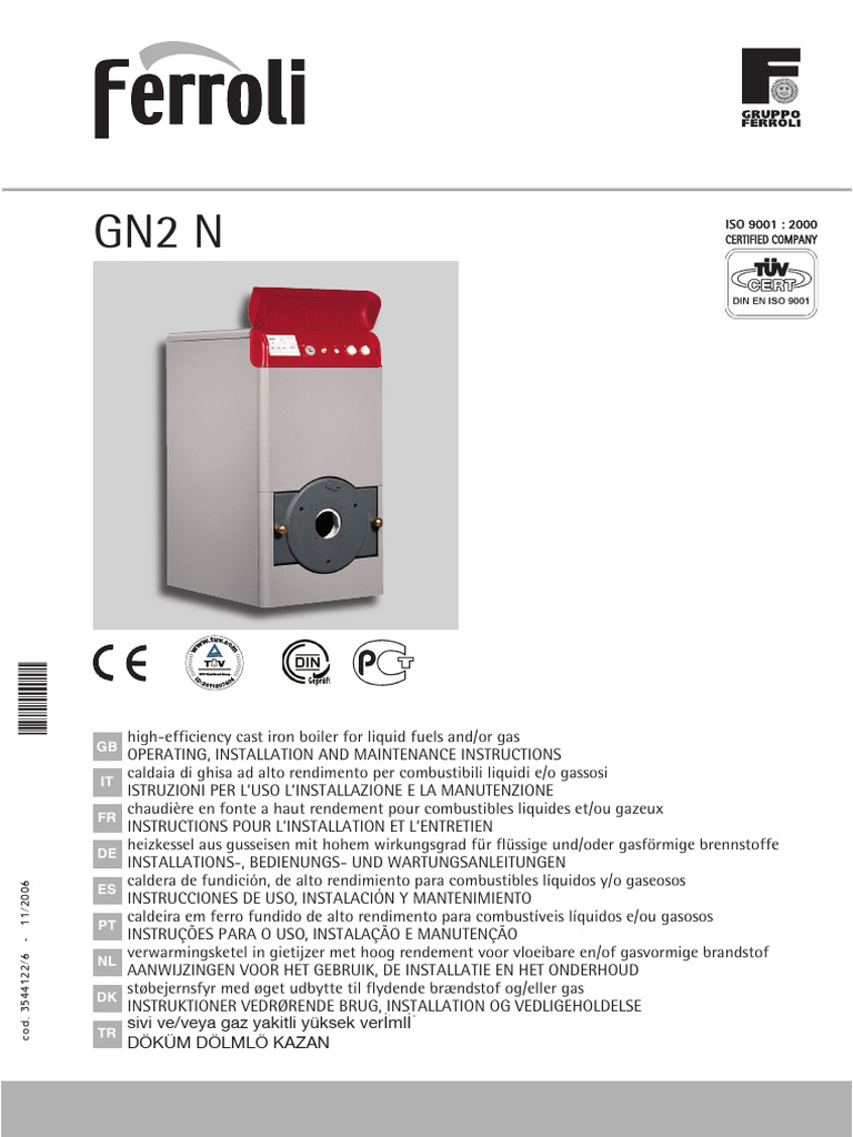 Manuel GN2 N | PDF | Boiler | Thermostat