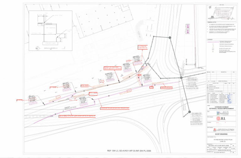 SD Avk01 Wp.03 Inf SW PL 0005 Storm Water Layout Plan Line l5 | PDF