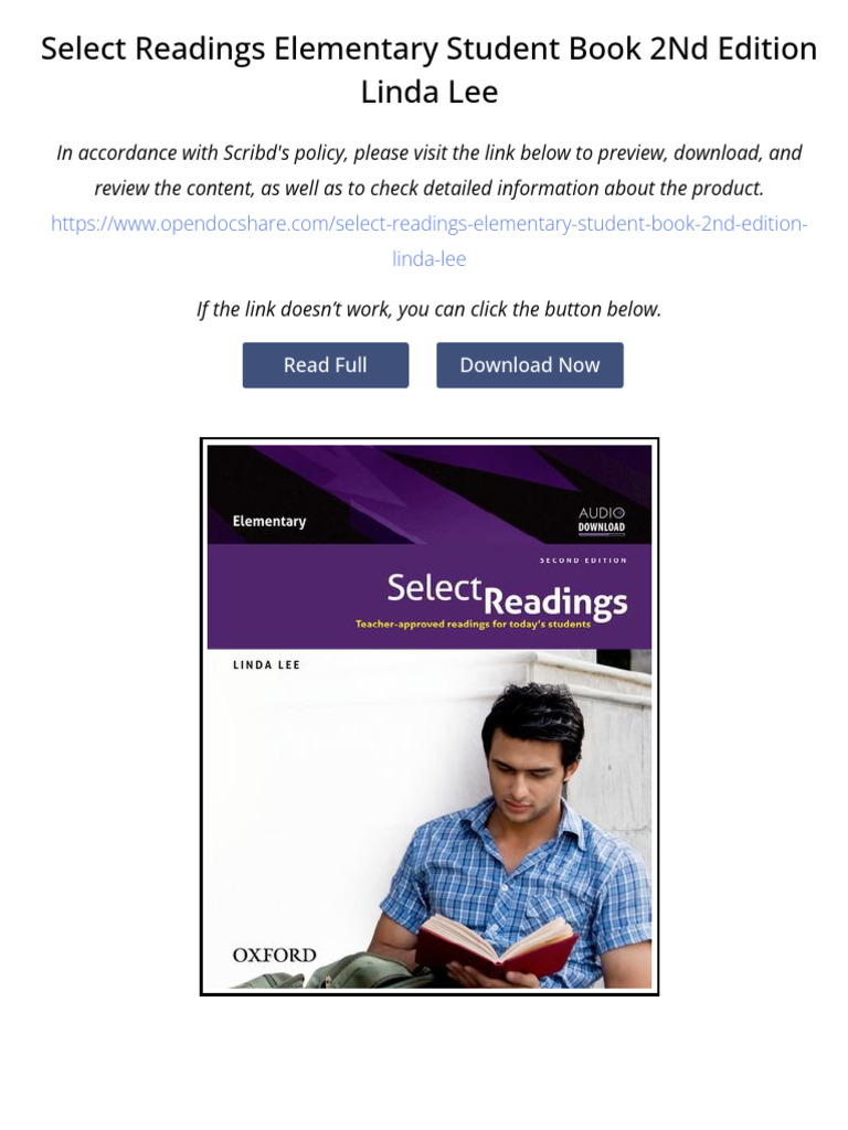 Select Readings Elementary Student Book 2nd Edition Linda Lee | PDF