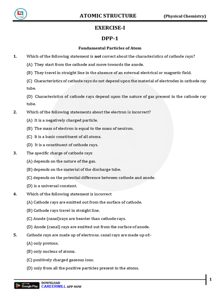 Atomic Structure Blank sheet | PDF | Atomic Nucleus | Atoms