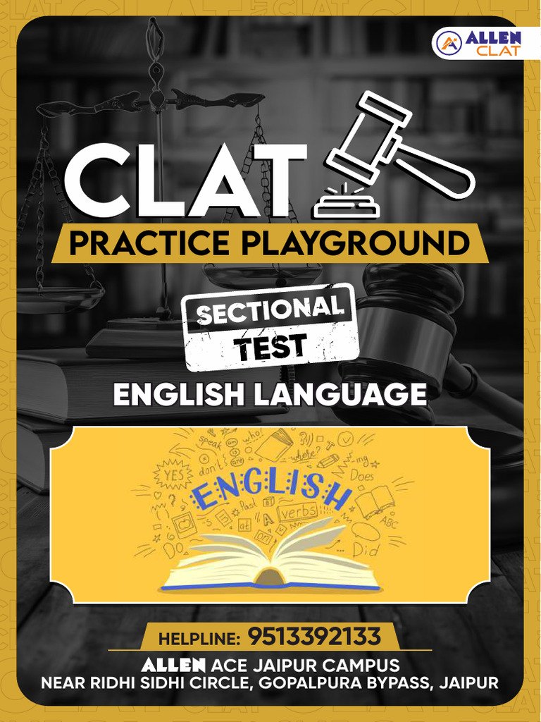ALLEN CLAT_Sectional Test_English Language | PDF | Superconductivity ...