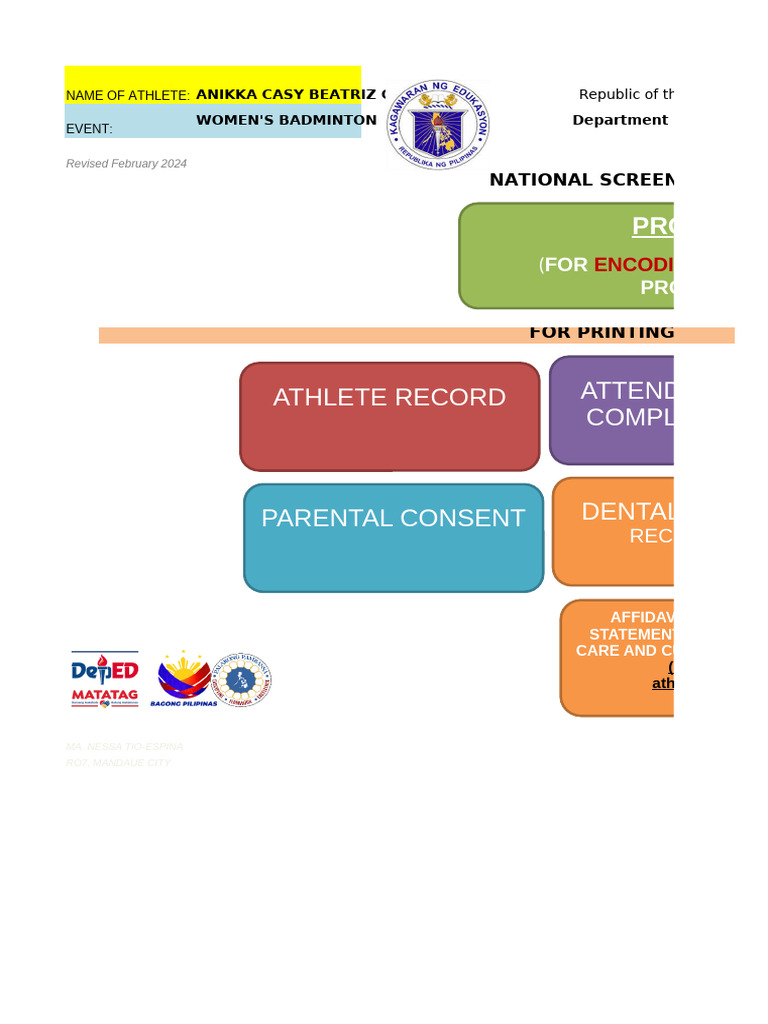 2024 - Athlete Record | PDF