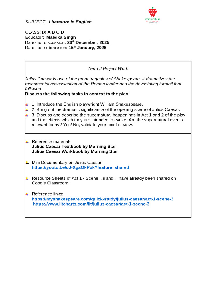 Class 9 English Project Term II | PDF | Evaluation | Narrative
