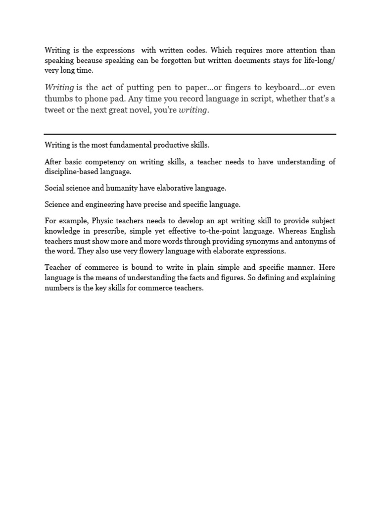 LAC Unit 3.4 Writing Skills | PDF