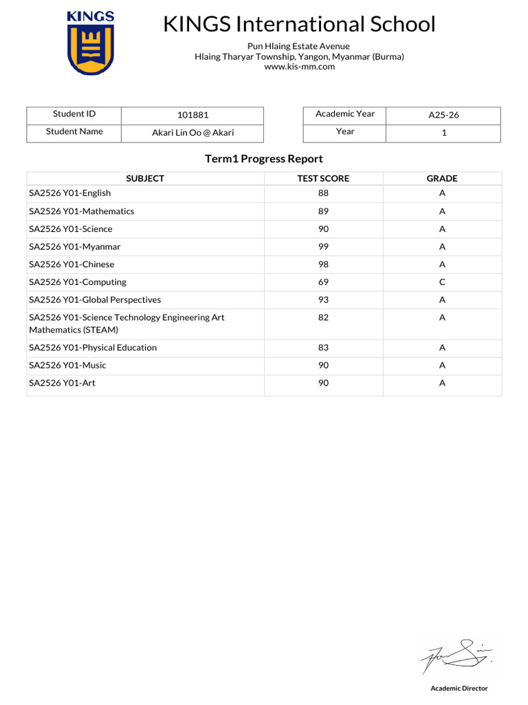 Akari Lin Oo @ Akari-Primary Grade Book_4c57379c-484f-4ad4-8100 ...