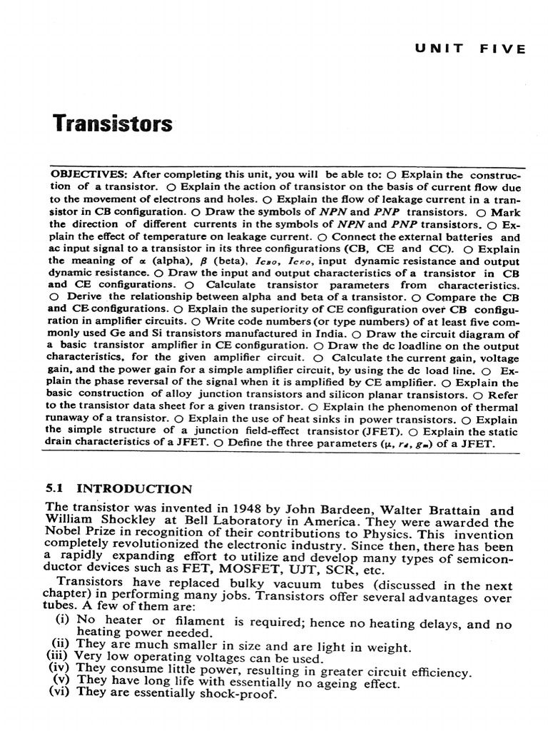 Transistors | PDF