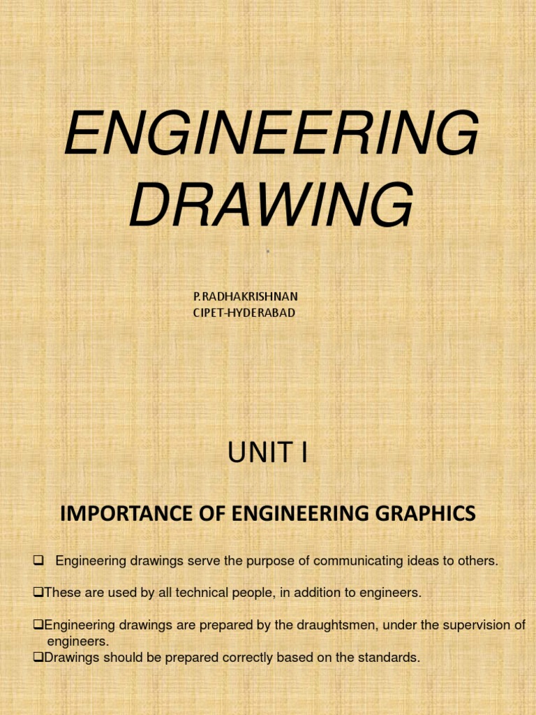 Engineering Drawing: P.Radhakrishnan Cipet-Hyderabad | PDF