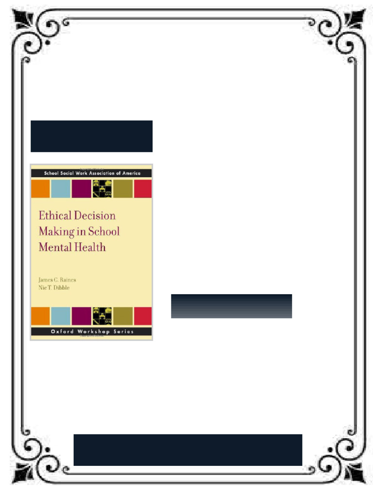 Ethical Decision Making in School Mental Health Oxford Workshop Series ...