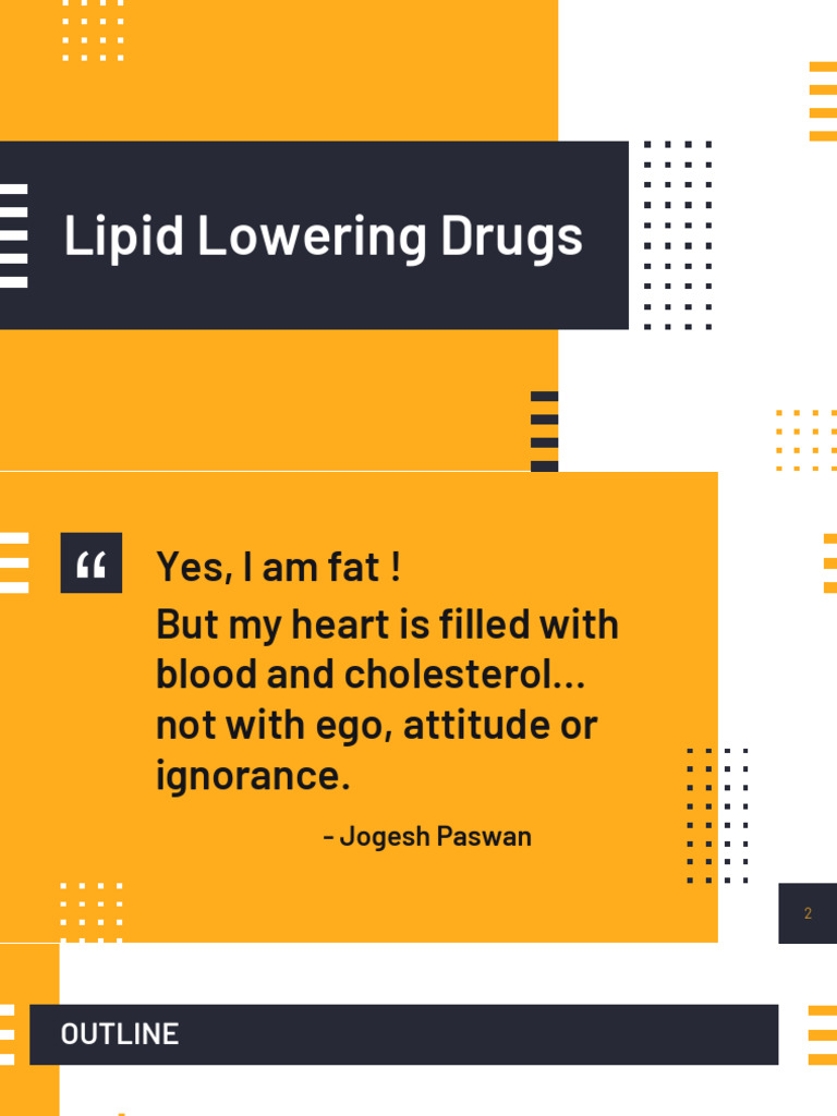 Lecture 6 Lipid lowering drugs | PDF | Cholesterol | Lipoprotein