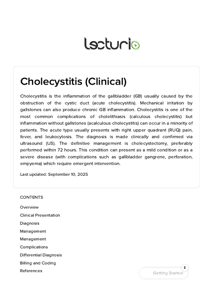 Cholecystitis: Diagnosis and Management | PDF | Gallbladder | Medical ...