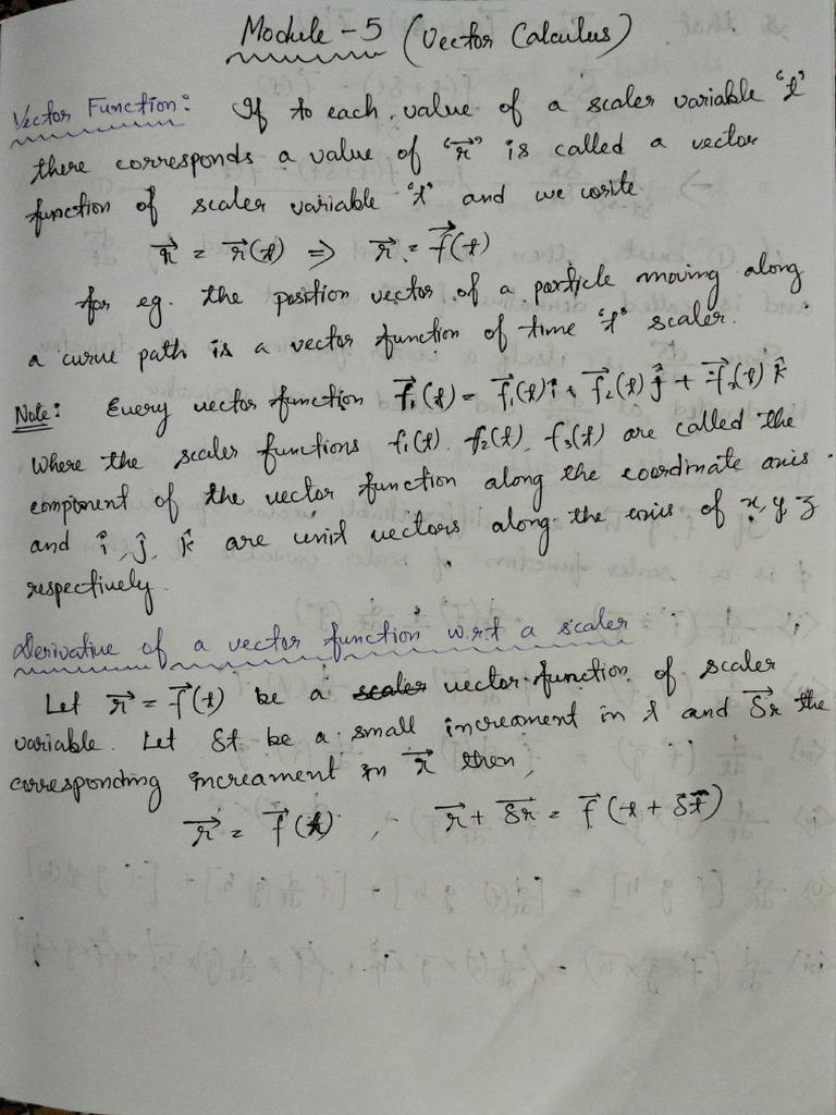 Vector Calculus Part 1 | PDF