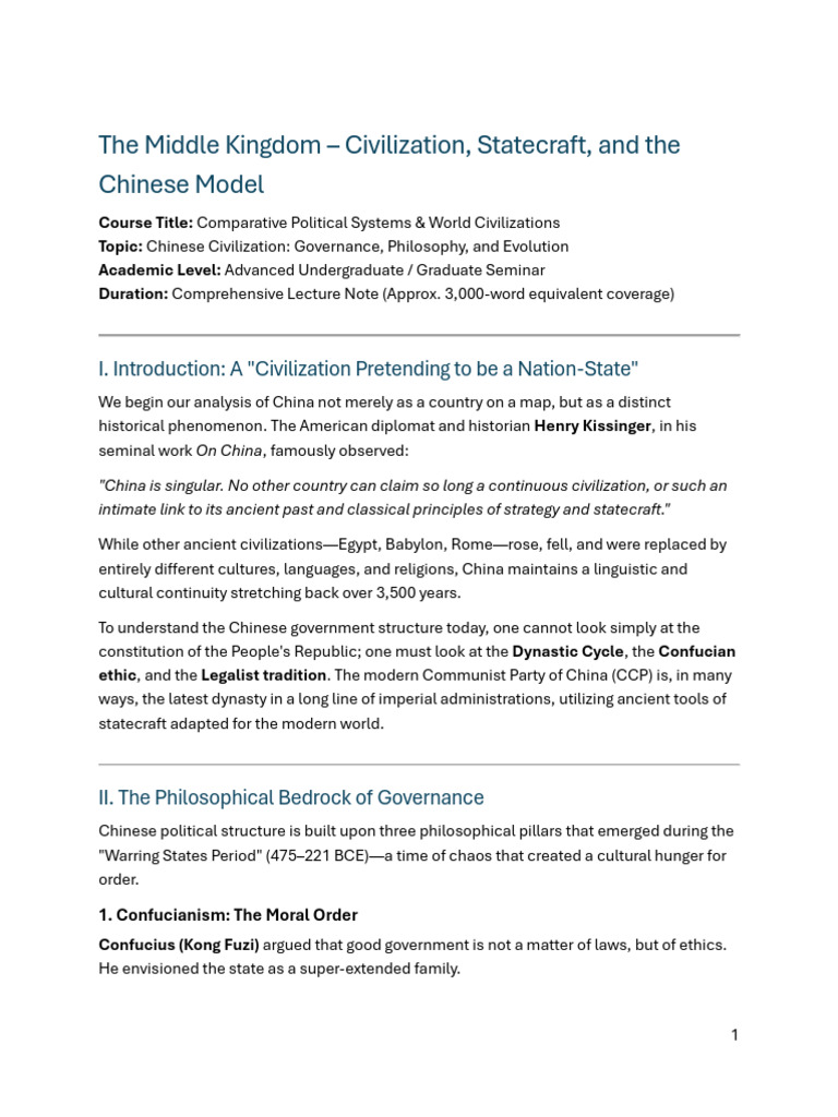 8. Chinese Civilization | PDF | Confucianism | China