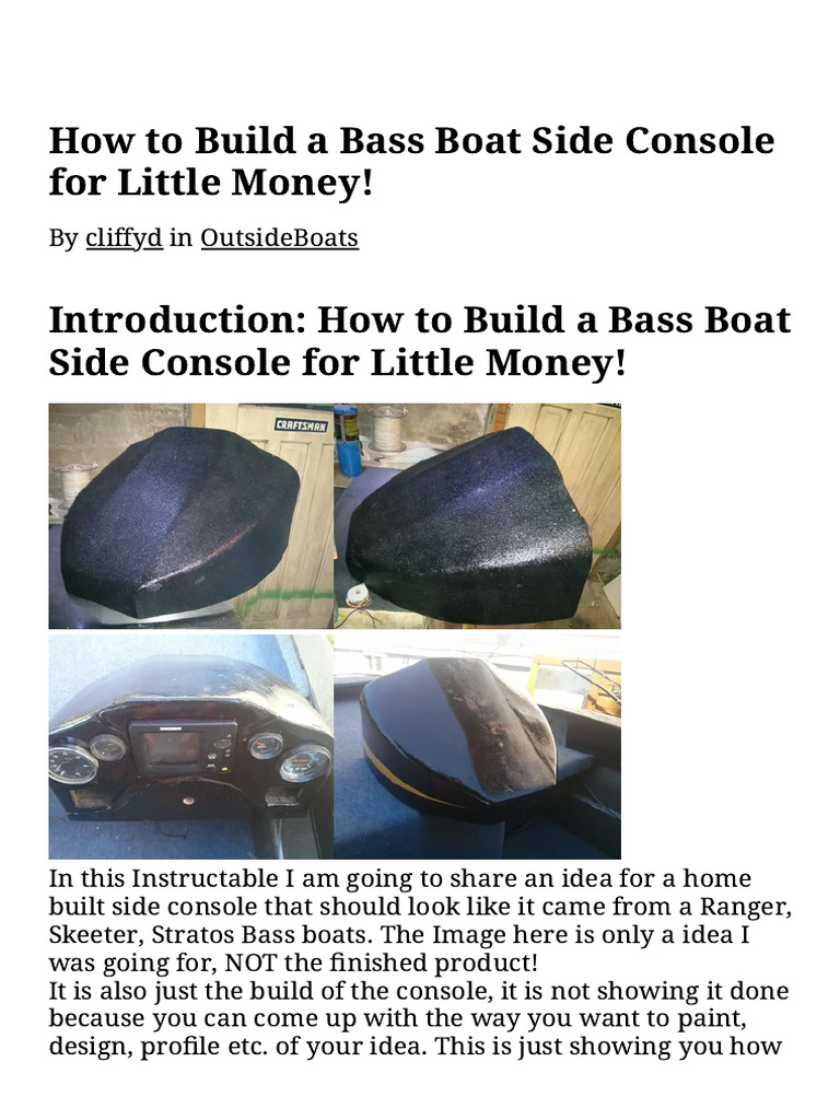 How to Build a Bass Boat Side Console for Little Money! _ 15 Steps ...