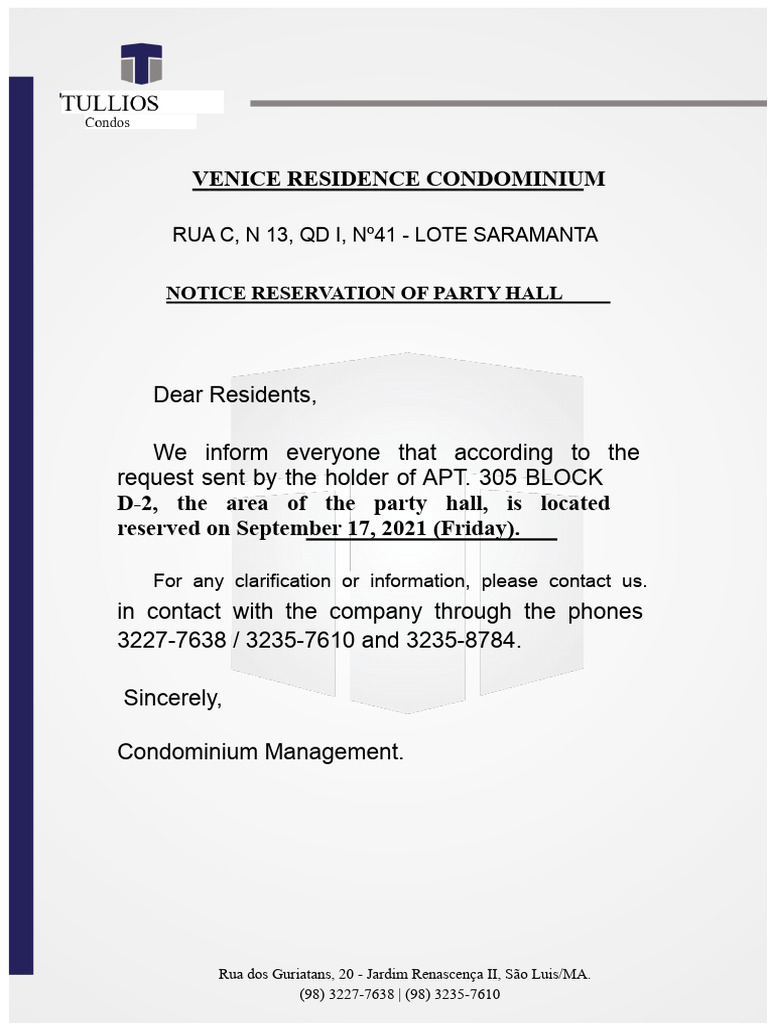 COMMUNICATION FROM THE PARTY HALL | PDF