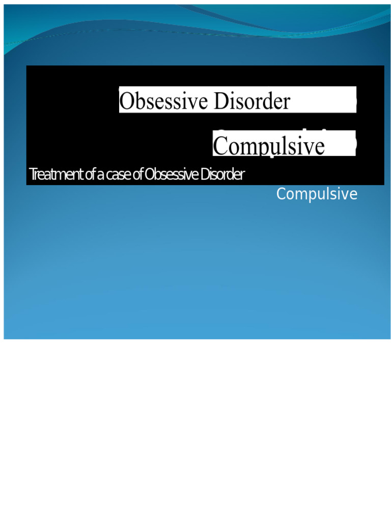 Understanding Obsessive-Compulsive Disorder | PDF | Obsessive ...