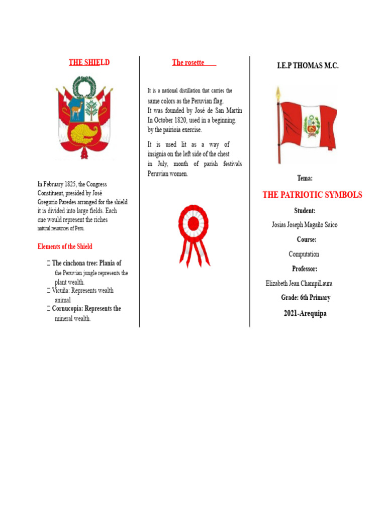 Peru's National Symbols Explained | PDF | Peru | National Symbols