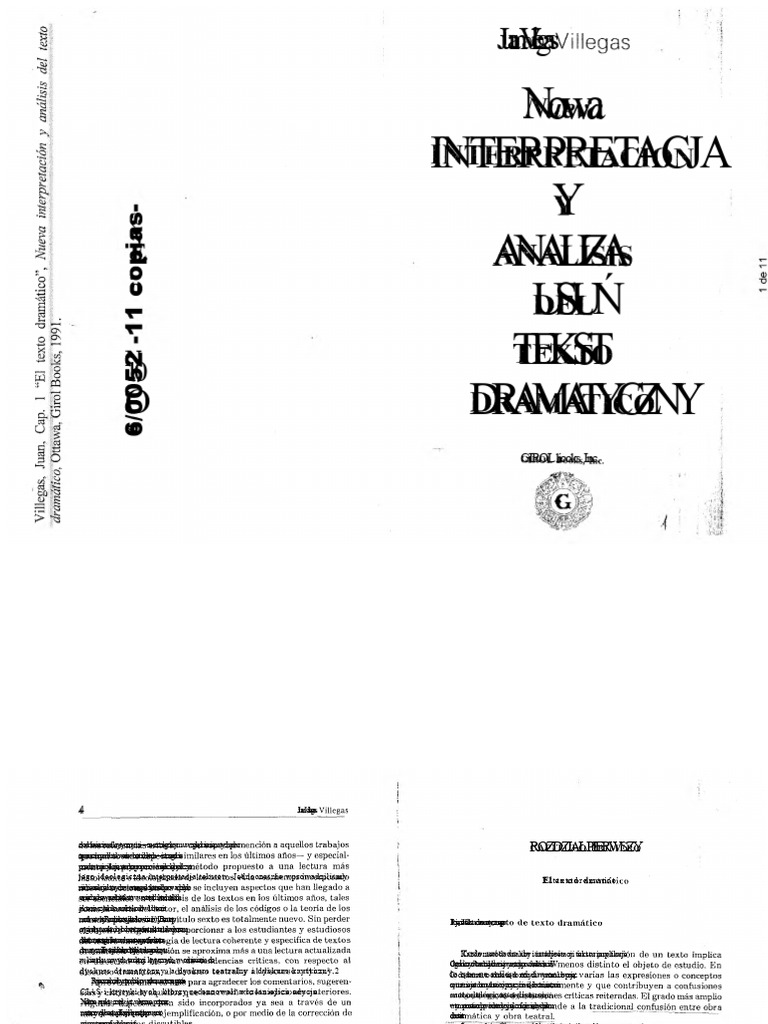 Juan Villegas - Nowa Interpretacja Tekstu Dramaticznego | PDF