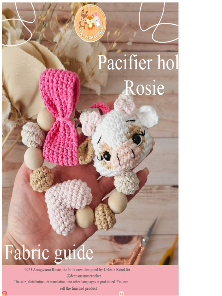 Rosie's Pacifier Holder, Deensueños Crochet_compressed | PDF | Crochet ...