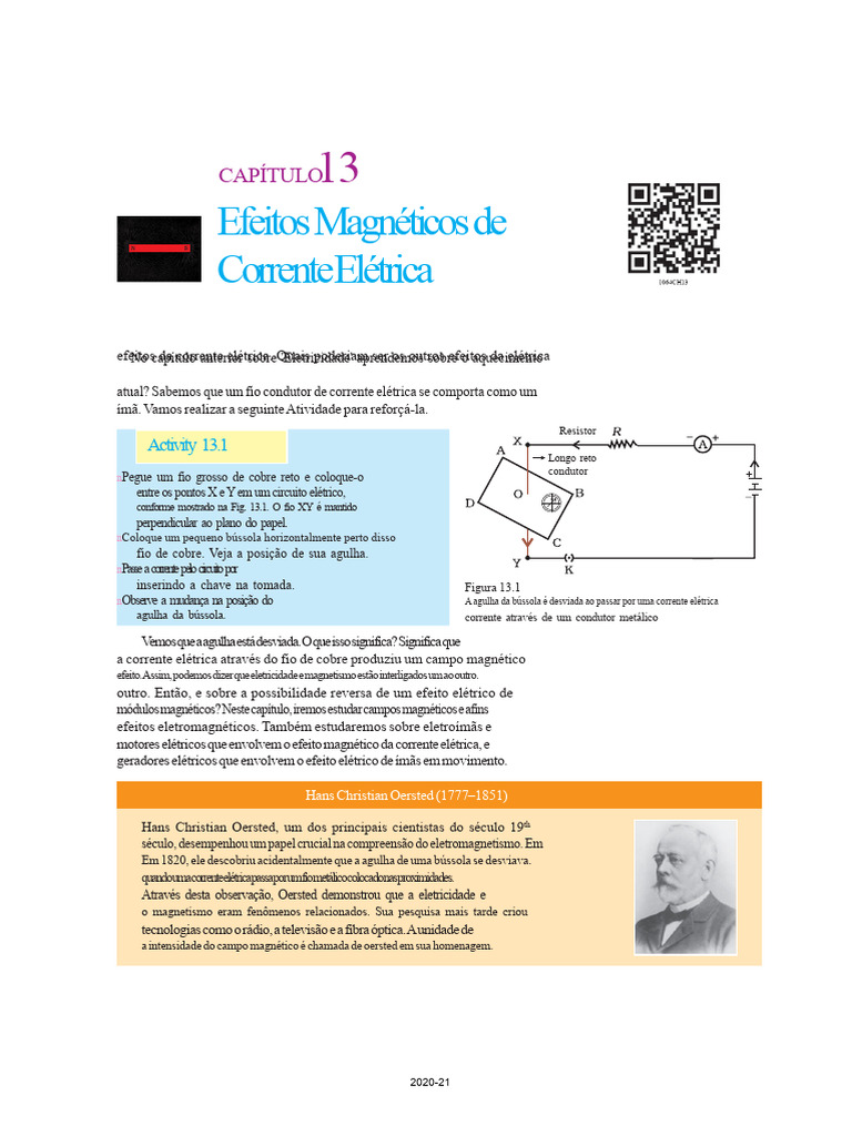 Livros NCERT para a Classe 10 Ciência Capítulo 13 Efeitos Magnéticos da Corrente Elétrica | PDF ...