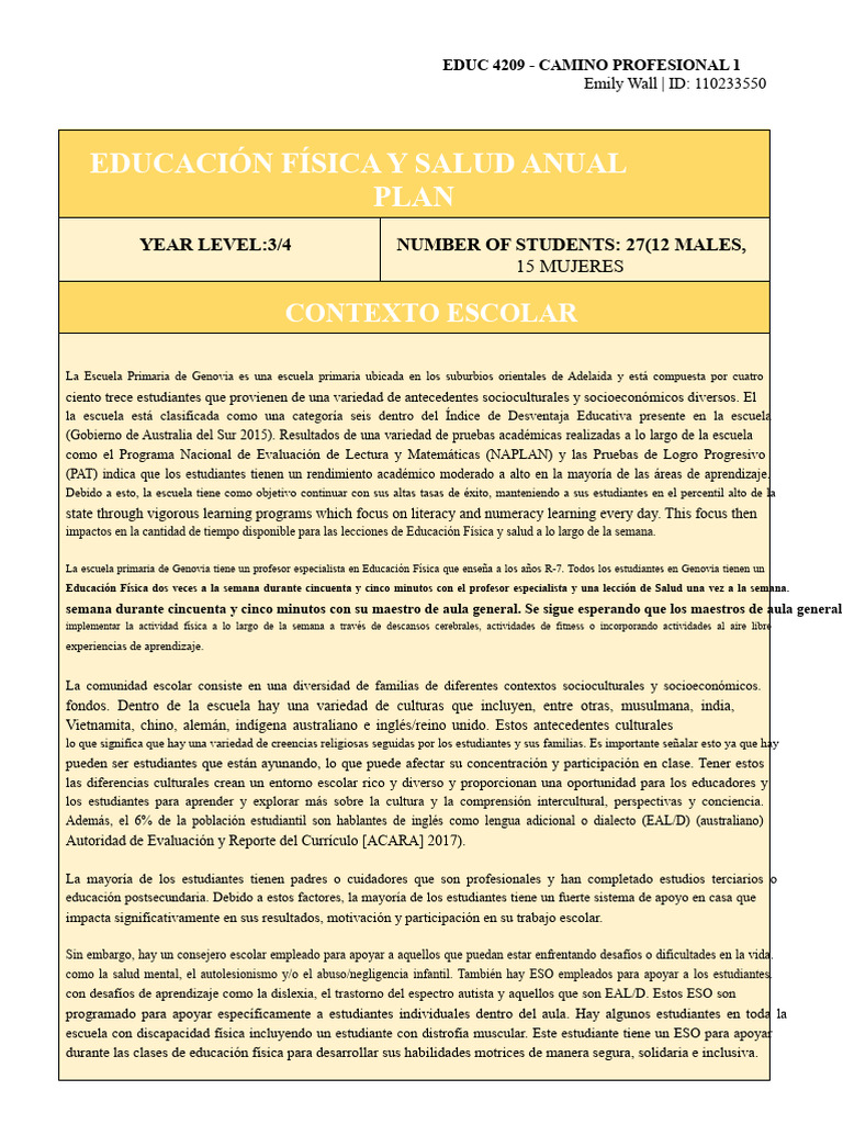 Plan Anual | PDF | Aprendizaje | Pensamiento