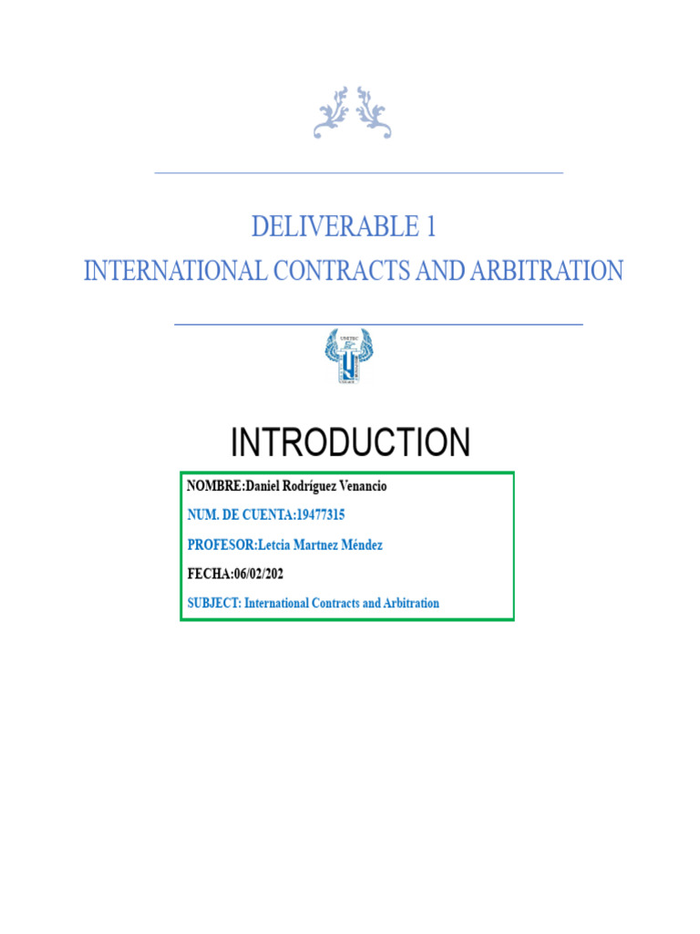 DELIVERABLE 1 contracts | PDF | Business | Trade