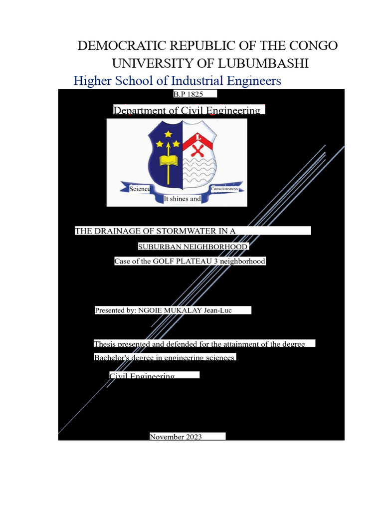 FINAL STUDIES WORK JOE MAC PDF | PDF | Drainage Basin | Sanitation