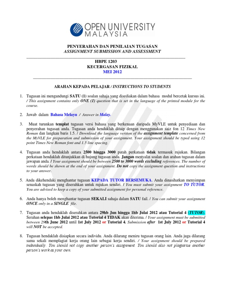 Penyerahan Dan Penilaian Tugasan | PDF | Career & Growth | Business