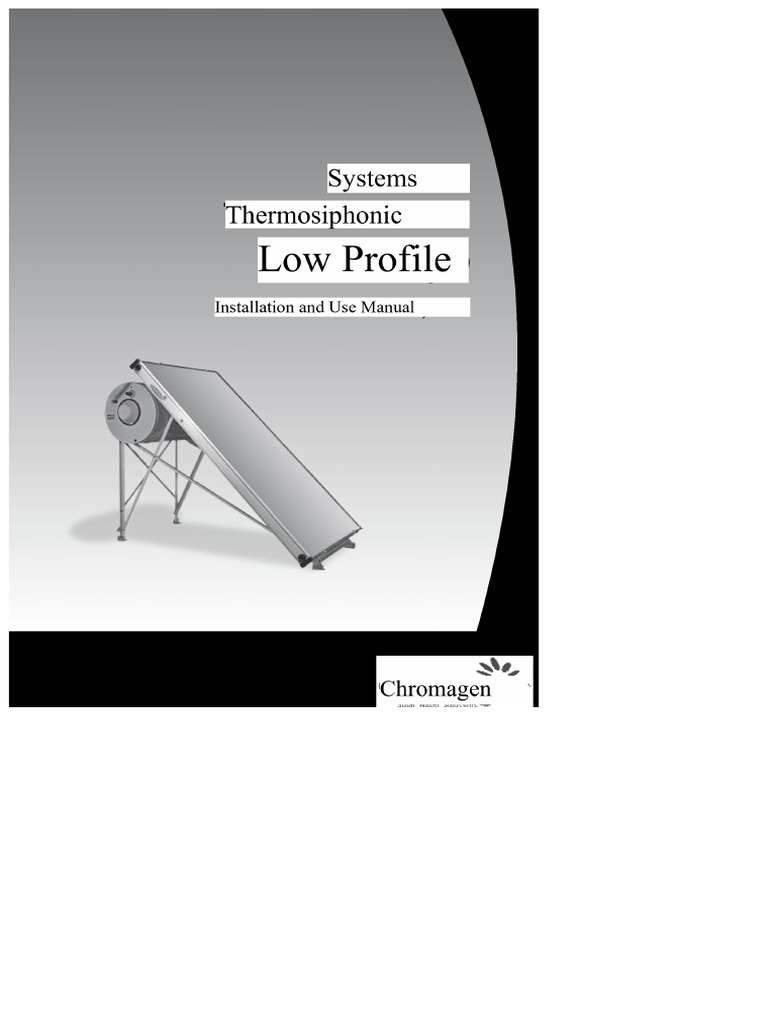 Chromagen Low Profile Systems Manual | PDF | Heat Transfer | Water Heating