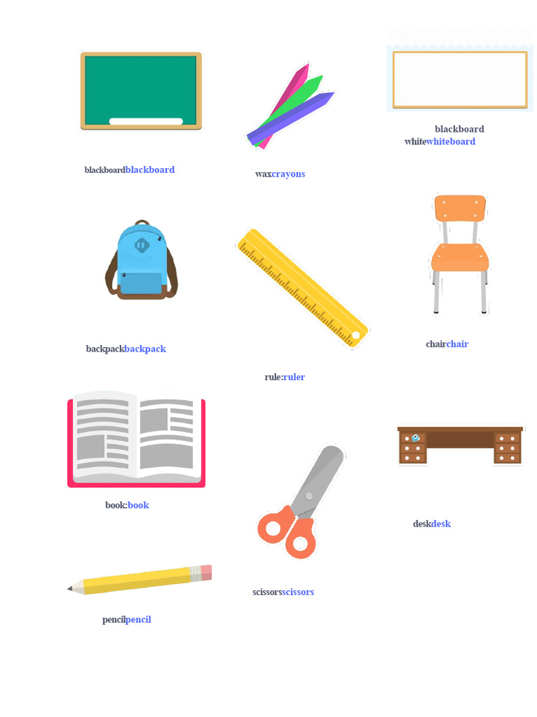 School Supplies Spanish and English | PDF
