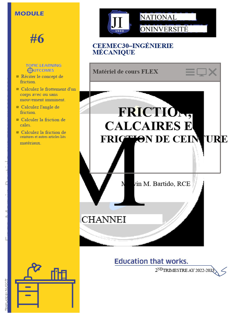 Théorie et calcul de la friction | PDF | Friction | Sciences physiques