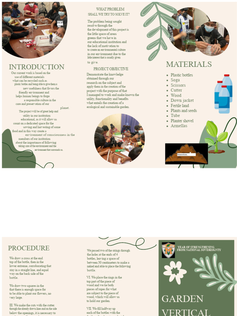 TRIPTYCH ECOLOGICAL VERTICAL GARDEN | PDF | Recycling | Natural Environment