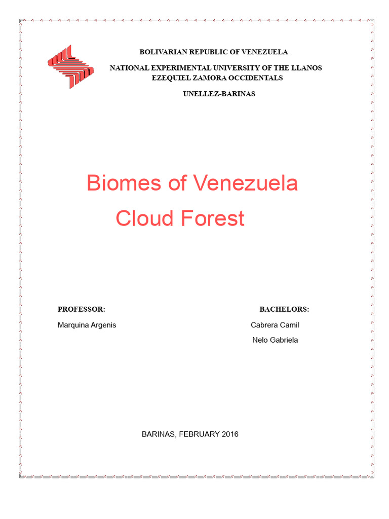 Biomes of Venezuela: Cloud Forests Explained | PDF | Forests | Earth ...