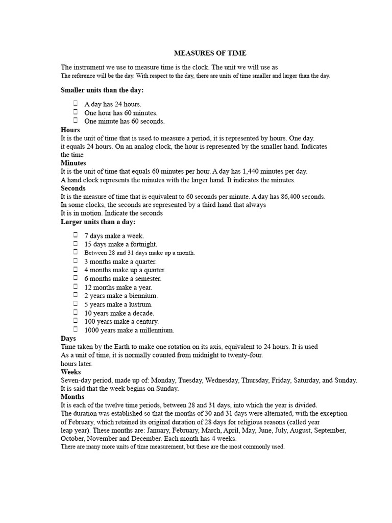 MEASURES OF TIME | PDF | Hour | Human Rights