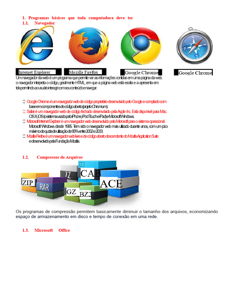 Programas básicos que todo computador deve ter | PDF | Rede mundial de ...