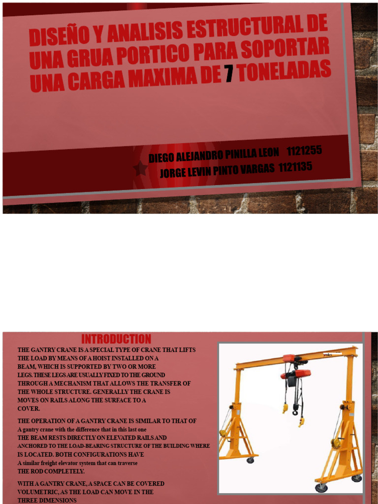Design and Structural Analysis of a Gantry Crane | PDF | Crane (Machine ...