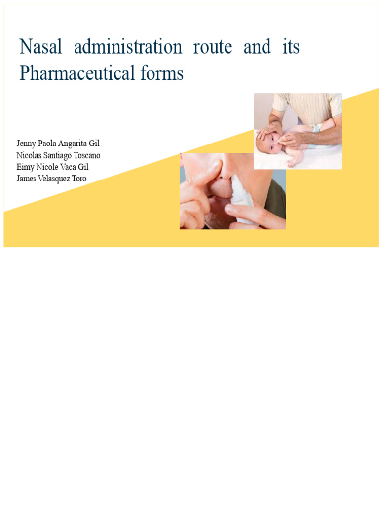 Administration Route and Nasal FF | PDF | Gel | Drugs