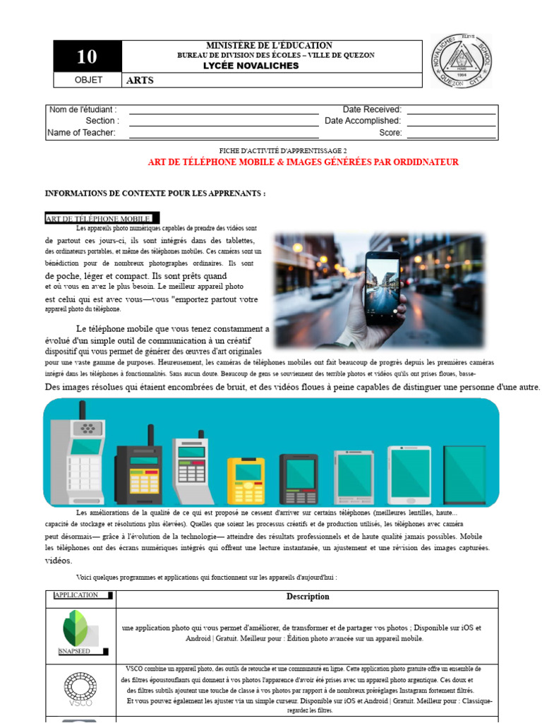 Art Mobile : Techniques et Applications | PDF | Informatique