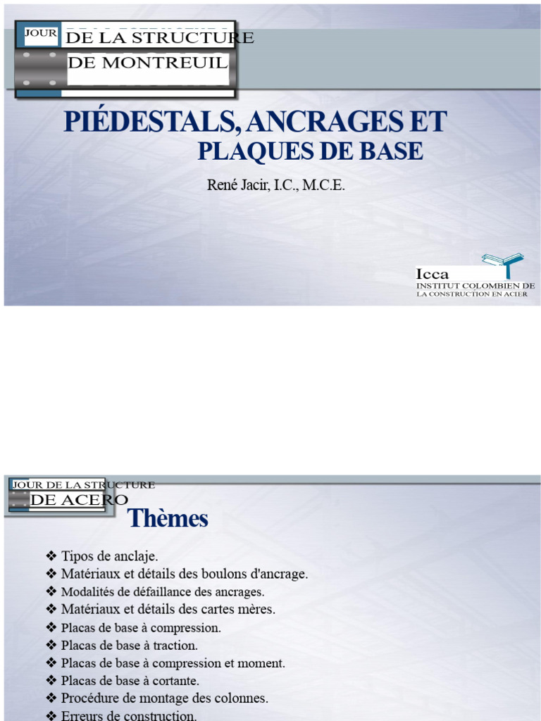Ancrages et plaques de base en construction | PDF | Écrou | Soudage