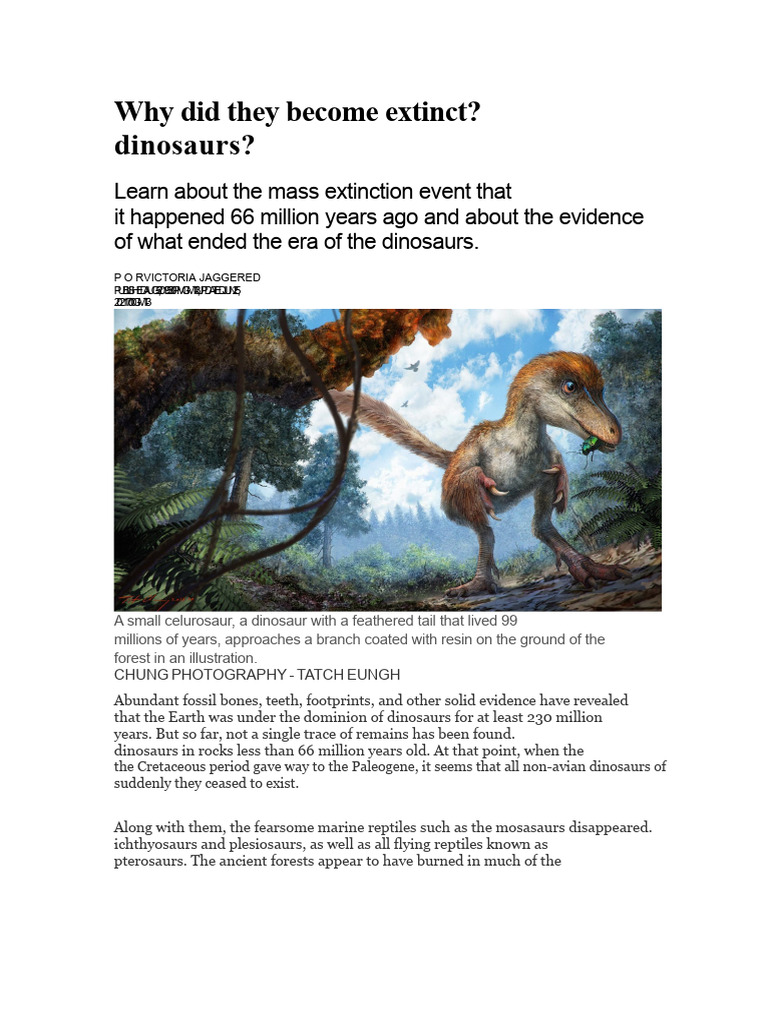 Why Did Dinosaurs Go Extinct | PDF | Dinosaurs | Earth Sciences