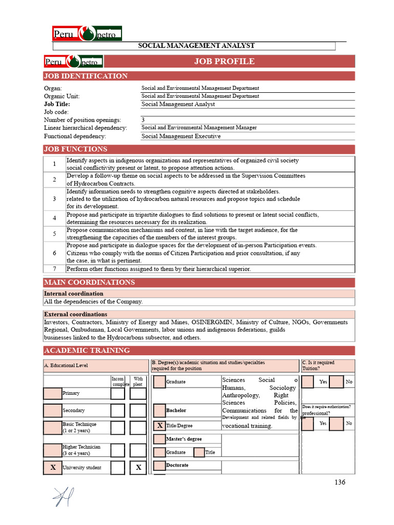 Social Management Analyst | PDF | Academic Degree | Environmental ...