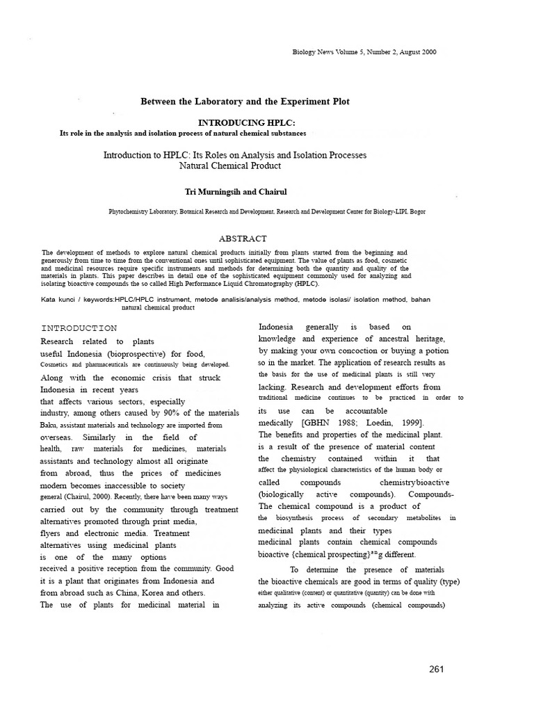 HPLC / High-Performance Liquid Chromatography | PDF | High Performance ...