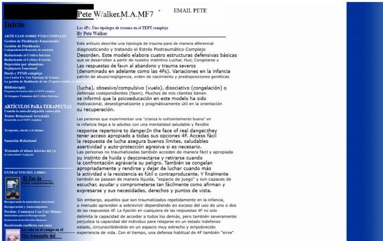Pete Walker, M.A. Psicoterapia | PDF | Trauma psicólogico | Sicología