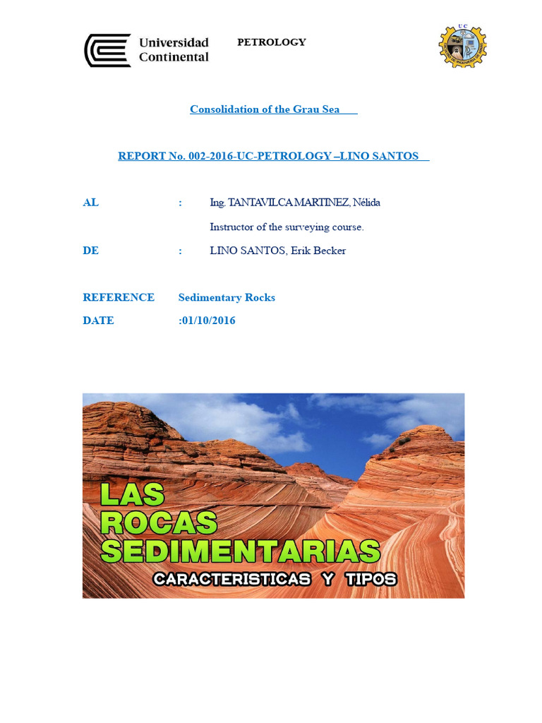 Report On Sedimentary Rocks LINO | PDF | Sedimentary Rock | Rock (Geology)