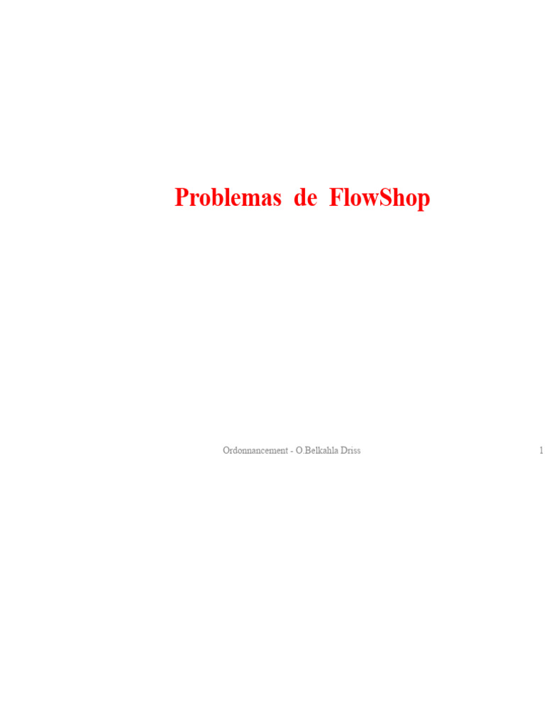 Capítulo 7 FlowShop Programación | PDF | Programación de computadoras | Ciencias de la Computación