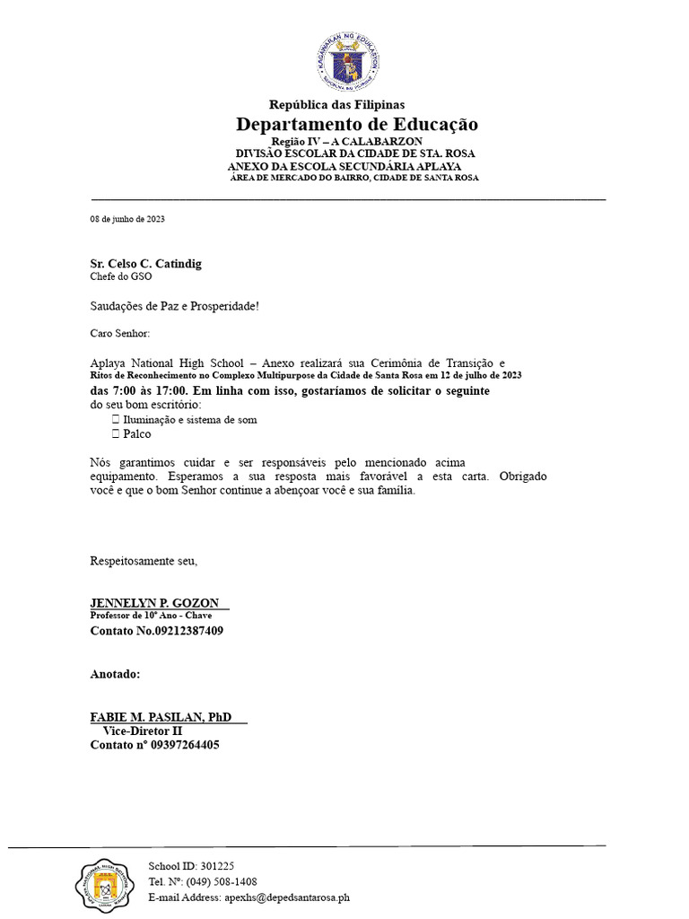 Cerimônia de Transição Aplaya 2023 | PDF