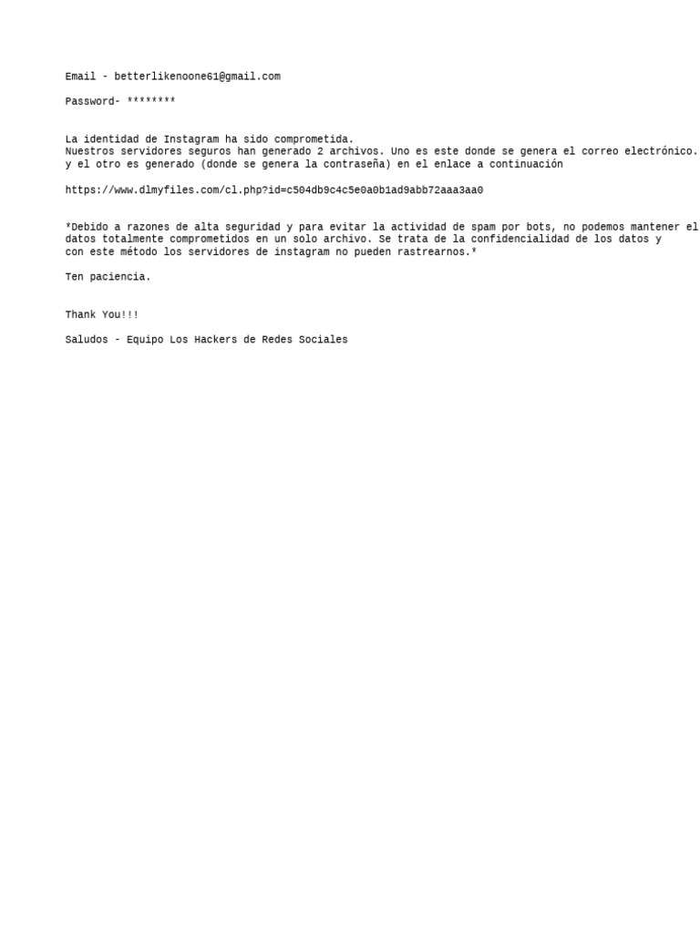 Correo Electrónico y Contraseña de Instagram 4 | PDF