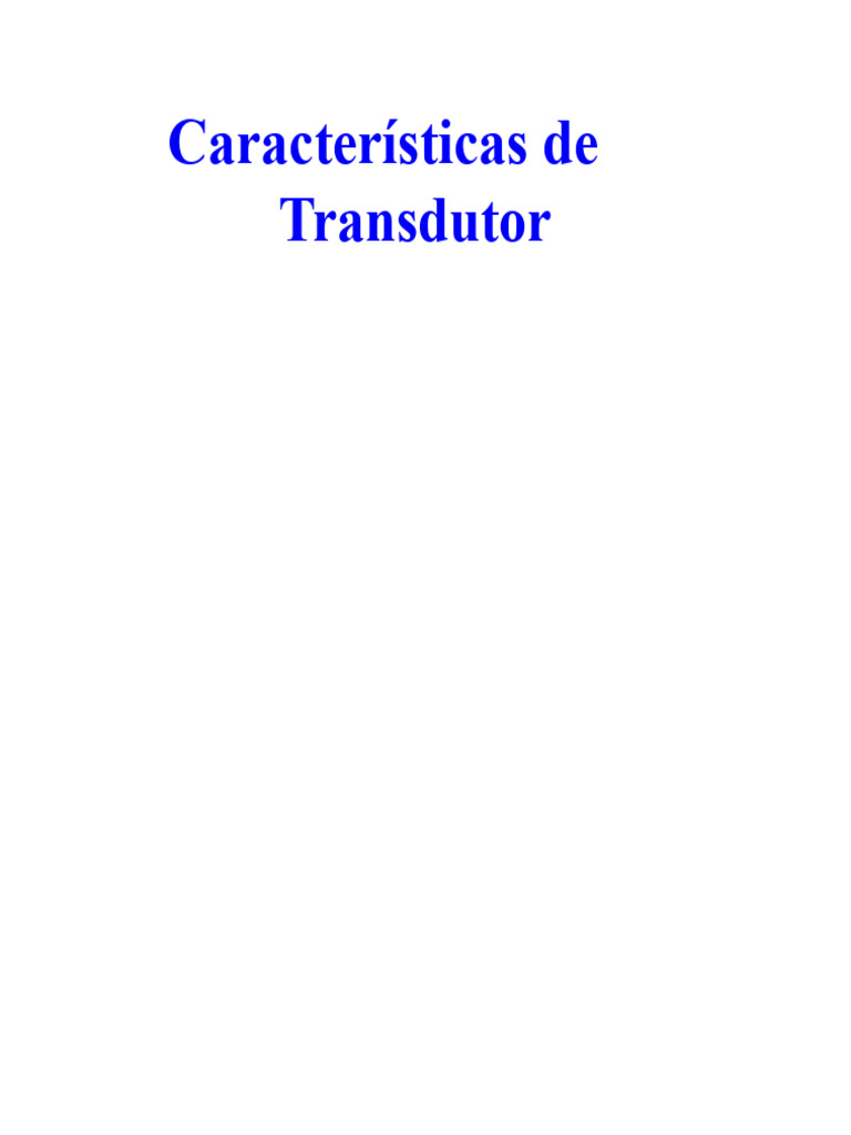 Características de Transdutores e Instrumentos | PDF | Barulho | Medição