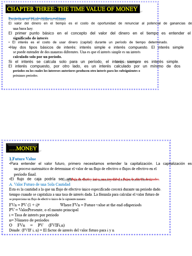 CAPÍTULO 3 VALOR DEL DINERO EN EL TIEMPO PDF (1) | PDF | Interés | Valor temporal del dinero