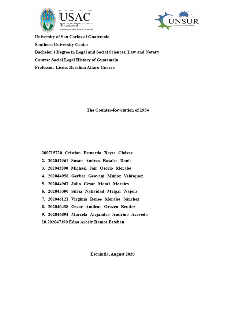 Counter-Revolution of 1954 | PDF